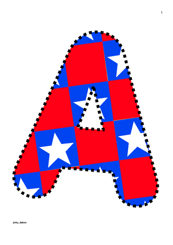Red and Blue Themed Alphabet and Numbers | Teaching Resources
