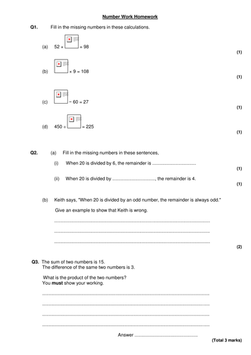 Number Operations | Teaching Resources
