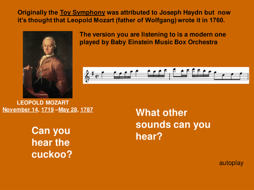 The toy Symphony | Teaching Resources