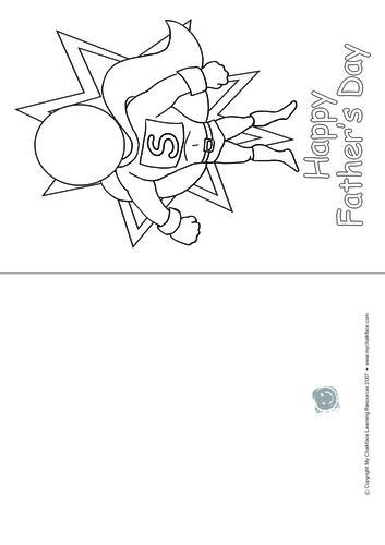 Father's Day Superhero card | Teaching Resources