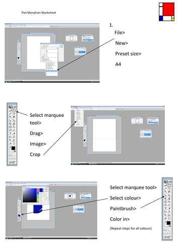Piet Mondrian Handout | Teaching Resources