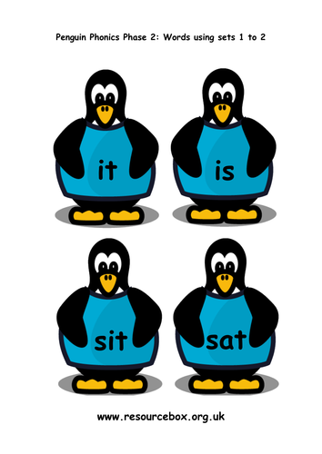 Penguin Phonics Word Cards by rafferty_steve - Teaching Resources - TES