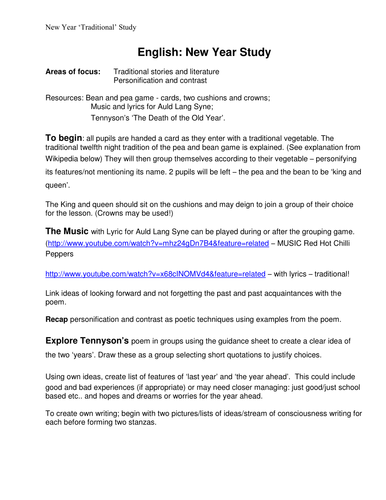 New year Lesson for the beginning of Term | Teaching Resources