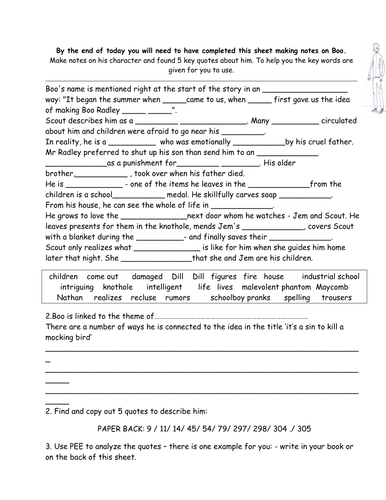 To Kill a Mocking BIrd Harper Lee | Teaching Resources