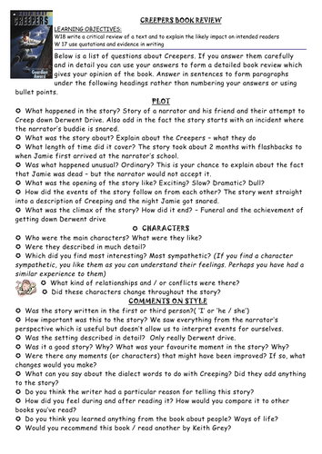 CREEPERS by Keith Gray | Teaching Resources CREEPERS by Keith Gray | Teaching Resources