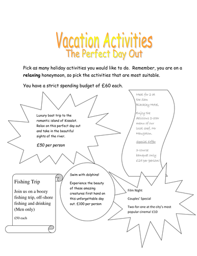 Grade 6 English VacationWriting Lesson 4 | Teaching Resources