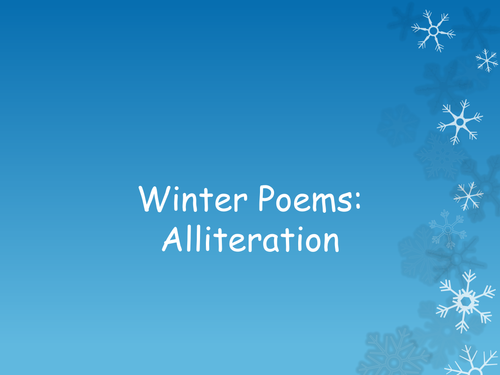 Alliteration poem example by tsyczynski - Teaching Resources - TES
