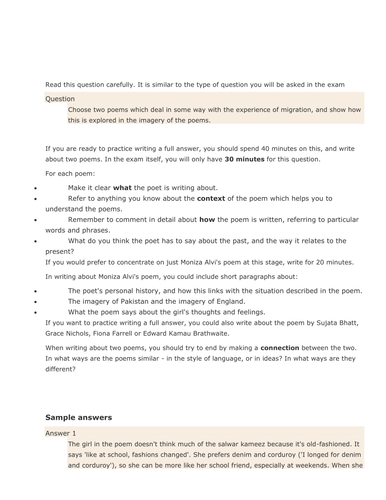 Poetry: Cluster 2 poems Lesson 6 | Teaching Resources