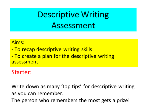 Descriptive writing- planning and visualization | Teaching Resources