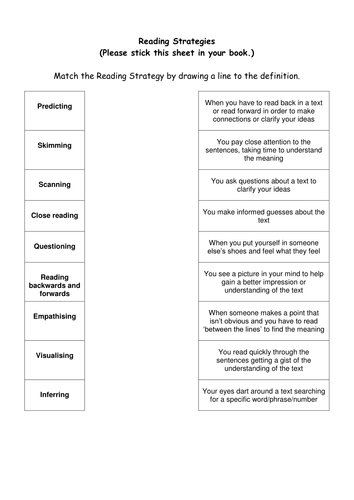 Heroes scheme lesson 1 reading strategies | Teaching Resources