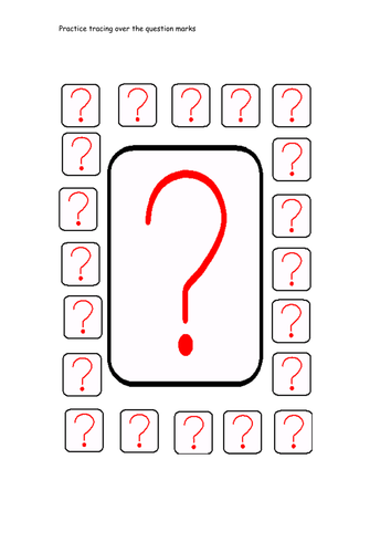 Question marks practice by TheSchoolRun - Teaching Resources - TES