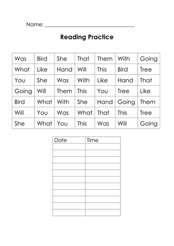 Reading Practice | Teaching Resources