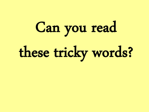 Tricky words phase 2;3 and 4 letters and sounds | Teaching Resources