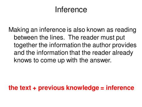 Inference | Teaching Resources Inference | Teaching Resources
