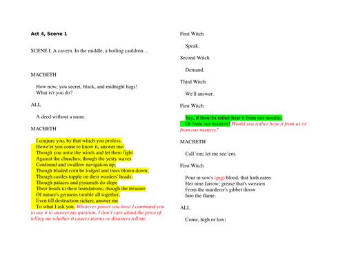 Macbeth Study Notes | Teaching Resources