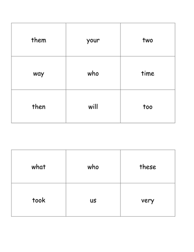 High Frequency Word Cards by rafferty_steve - Teaching Resources - TES