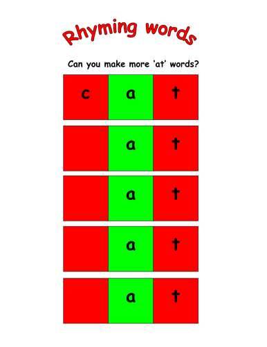 Rhyming words | Teaching Resources