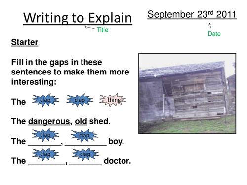 Writing to explain/Skellig lesson | Teaching Resources