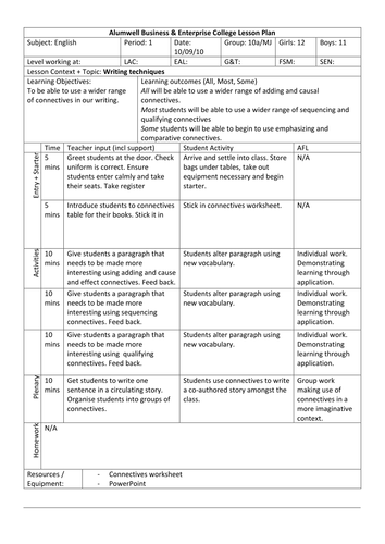 Connectives | Teaching Resources