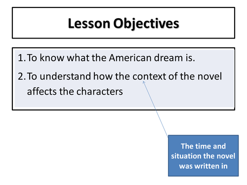 Of Mice and Men - Context and the American Dream | Teaching Resources