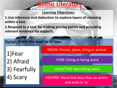 Gothic Lit Intro Full lesson PP | Teaching Resources