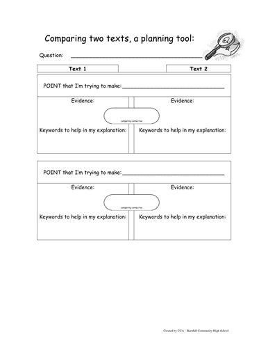 Comparing Two Texts | Teaching Resources
