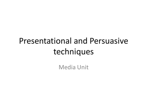 Media Moguls- Presentational and Persuasive Tech. | Teaching Resources