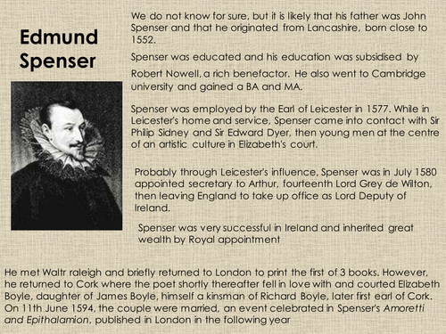 Sonnet XV Edmund Spenser - Full Lesson PP | Teaching Resources