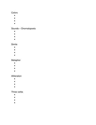 Writing To Describe Sheet | Teaching Resources