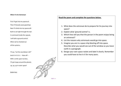 Space Poetry | Teaching Resources