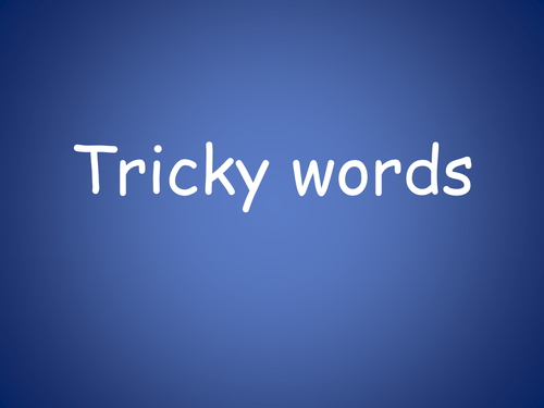 Jolly Phonics Sight Words Slideshow. | Teaching Resources