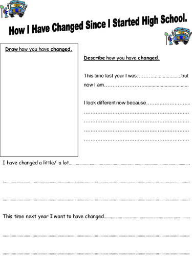 How I Have Changed student handout | Teaching Resources