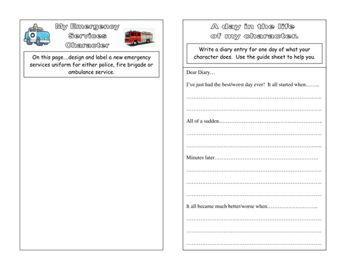 Design Police Uniform/Police Diary Entry | Teaching Resources