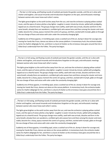 Of Mice and Men Great Gatsby Handout | Teaching Resources