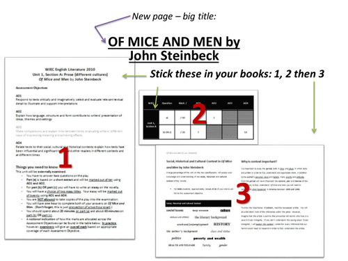 Of Mice and Men Lesson 1 - Social and Hist Context | Teaching Resources