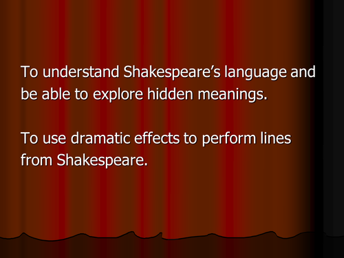 Shakespearean insults lesson | Teaching Resources