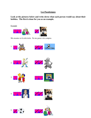 Writing - opinions of sports & hobbies (easy) | Teaching Resources