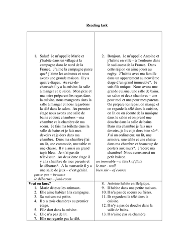 Reading tasks | Teaching Resources Reading tasks | Teaching Resources