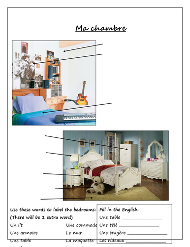 Ma Chambre | Teaching Resources