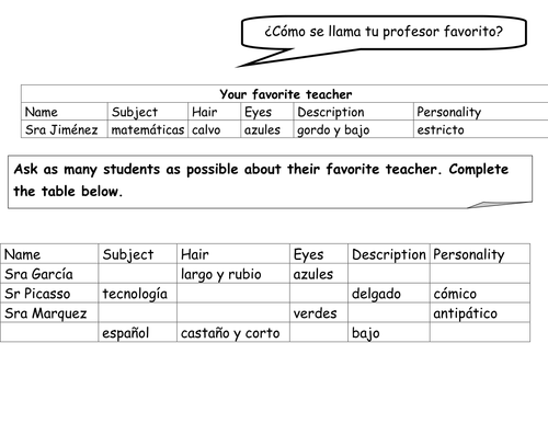 My Favorite Teacher | Teaching Resources
