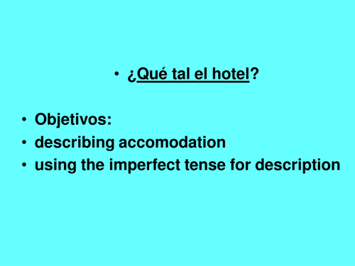 Describing Hotel Accommodations | Teaching Resources