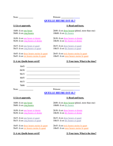 Time | Teaching Resources