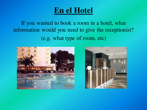 Intro to booking a hotel | Teaching Resources