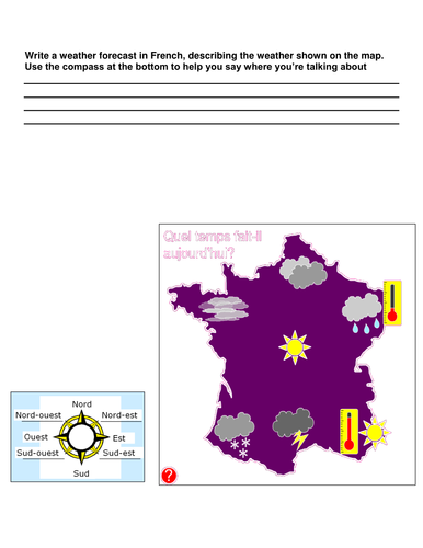 Write weather forecast | Teaching Resources