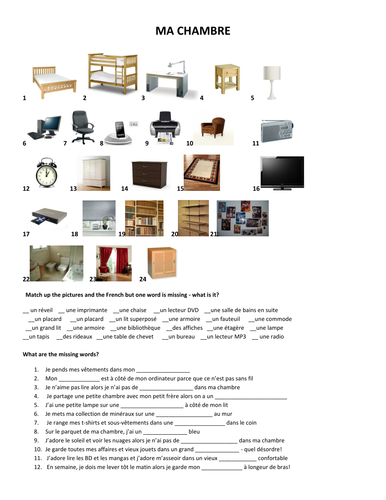 ma chambre | Teaching Resources