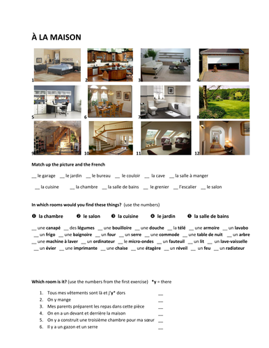 rooms in French | Teaching Resources
