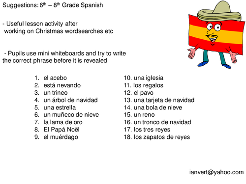 La Navidad - mystery pictionary | Teaching Resources