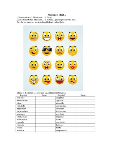 Me siento | Teaching Resources
