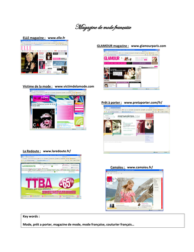How to Create a French magazine | Teaching Resources