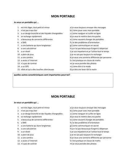 French grammar multiple choice | Teaching Resources